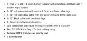 Land Rover Discovery Defender Range Rover Dual Battery Kit - TrueAm Brand